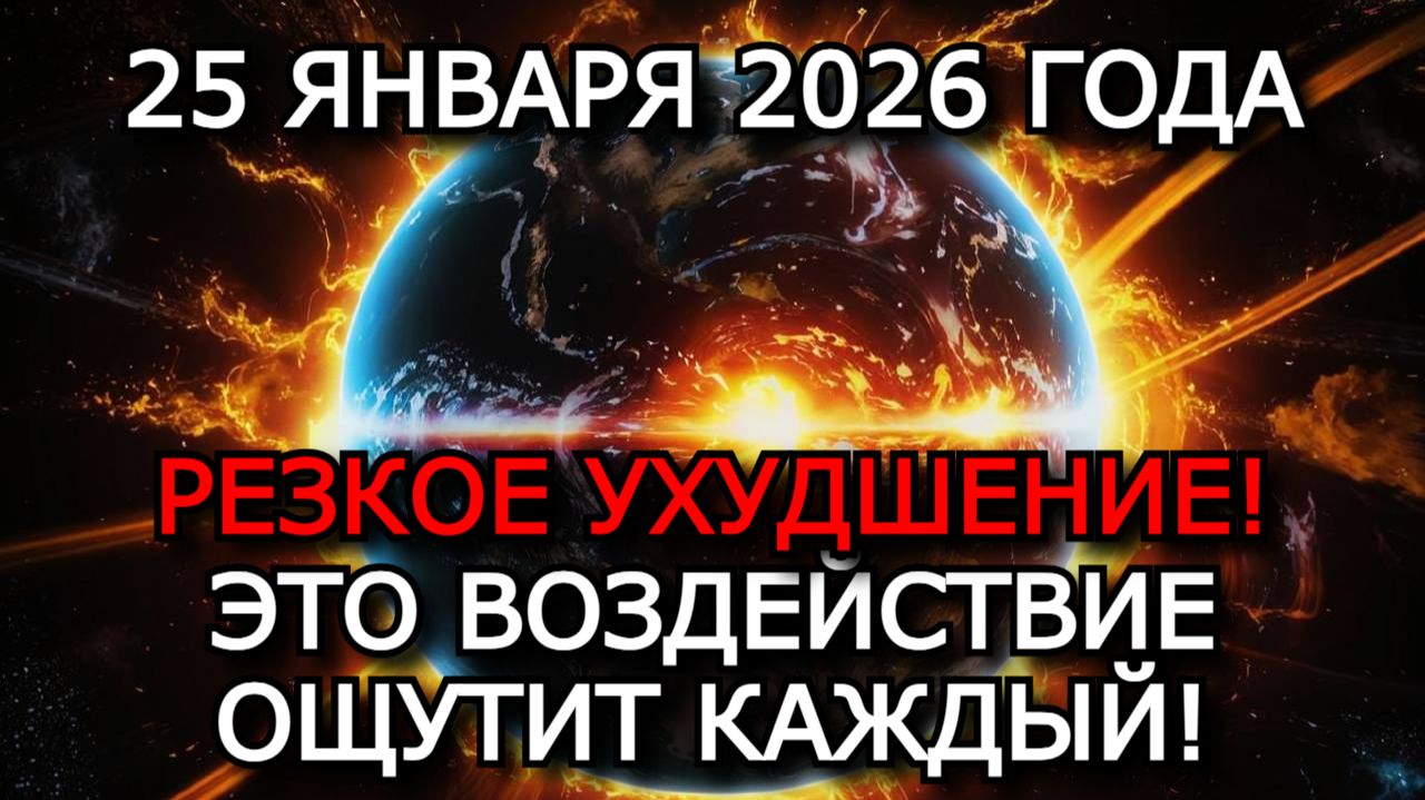 ГЕОМАГНИТНАЯ ОПАСНОСТЬ 25 ЯНВАРЯ 2026 — КРАСНЫЙ УРОВЕНЬ МАГНИТНОЙ БУРИ
