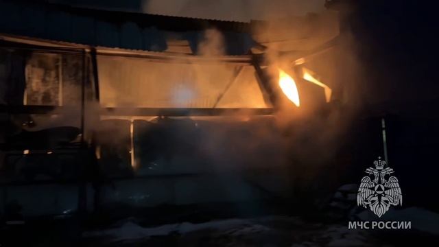 Пожар в ангаре, 21.01.2026г.