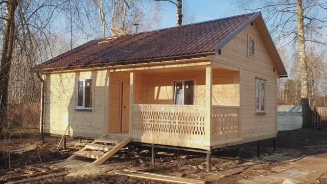 Баня из сухого профилированного бруса под ключ Пестово - строительство на заказ в Московской области