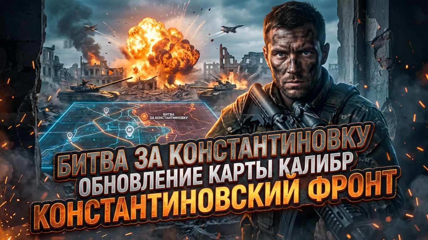 🚨 Срочное обновление! Точная карта боев за Константиновку