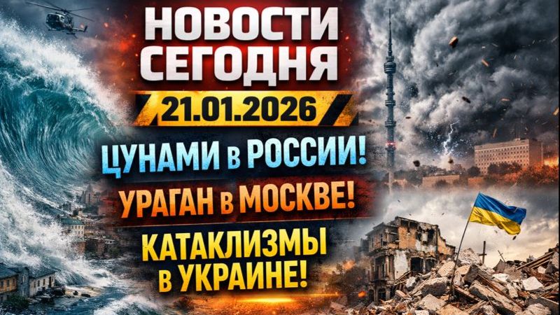 Новости Сегодня 21.01.2026 - Цунами Россия, Москва Ураган, Украина, Катаклизмы, События Дня Главные