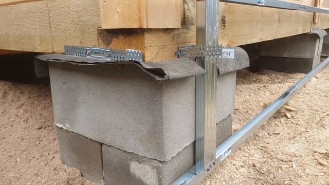 Отделка цоколя фундамента фасадными панелями для наружной отделки - обрешётка на что крепится панель