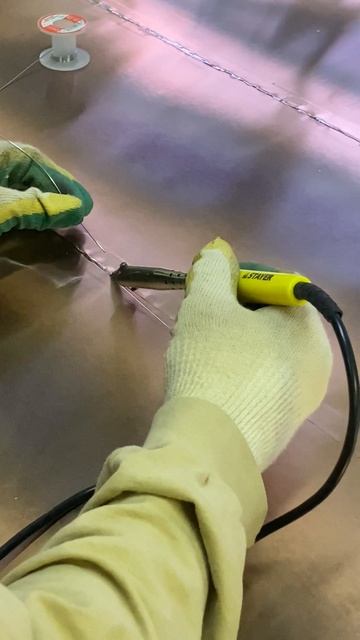 Пайка швов медной РЧ-кабины флюсом