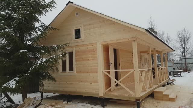 Заказ бани из профилированного бруса с террасой под ключ от строительной компании из Пестово