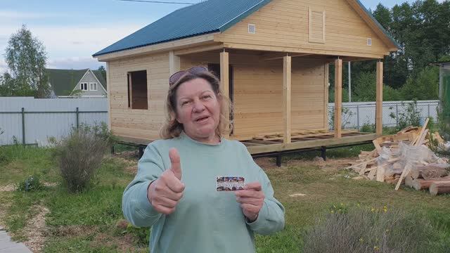 Обратились по рекомендации коллеги, построили сруб бани под усадку от строительной компании Пестово