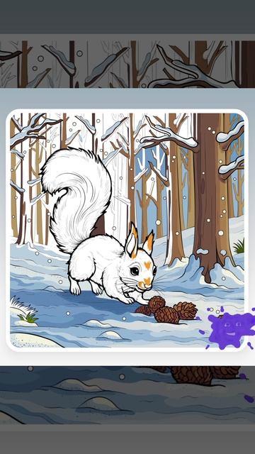 Раскраска лесная красавица