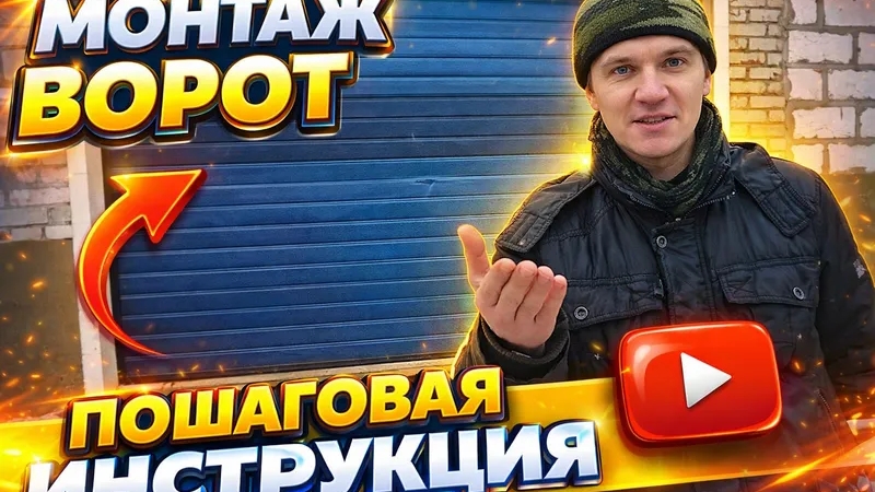 УСТАНОВИЛИ ПОДЪЁМНЫЕ ВОРОТА - пошаговая инструкция. Установка своими руками. МОНТАЖ секционных ВОРОТ