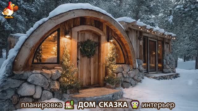 Сказочный дом мечты зимой – 3D идея для вдохновения с планировкой и интерьером 🏡🏚️🏠 вариант (24)