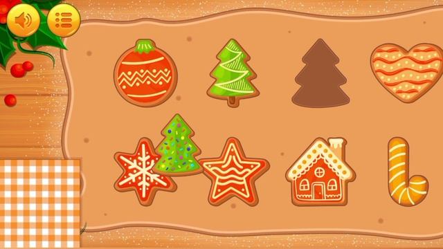 Развивайка для детей, перенеси пряники на нужное место — головоломка.