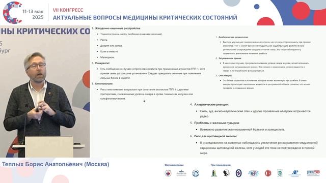 Агонисты ГПП1 –вызов для анестезиолога Теплых Б.А. 2025
