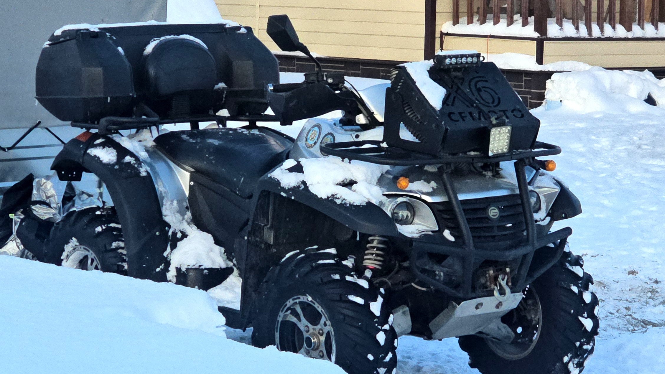 На квадроцикле в мороз