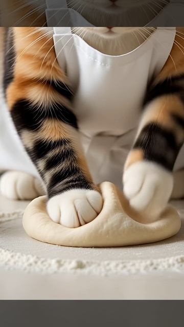 Кошка с котятами и попугай