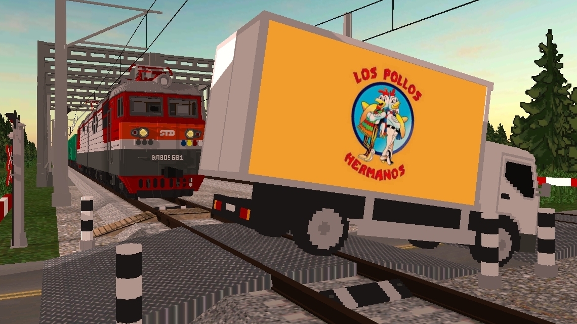 Авария в игре SkyRail от разных лиц