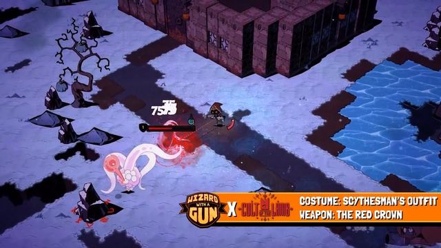 Трейлер кроссовера Wizard with a Gun x Cult of the Lamb.