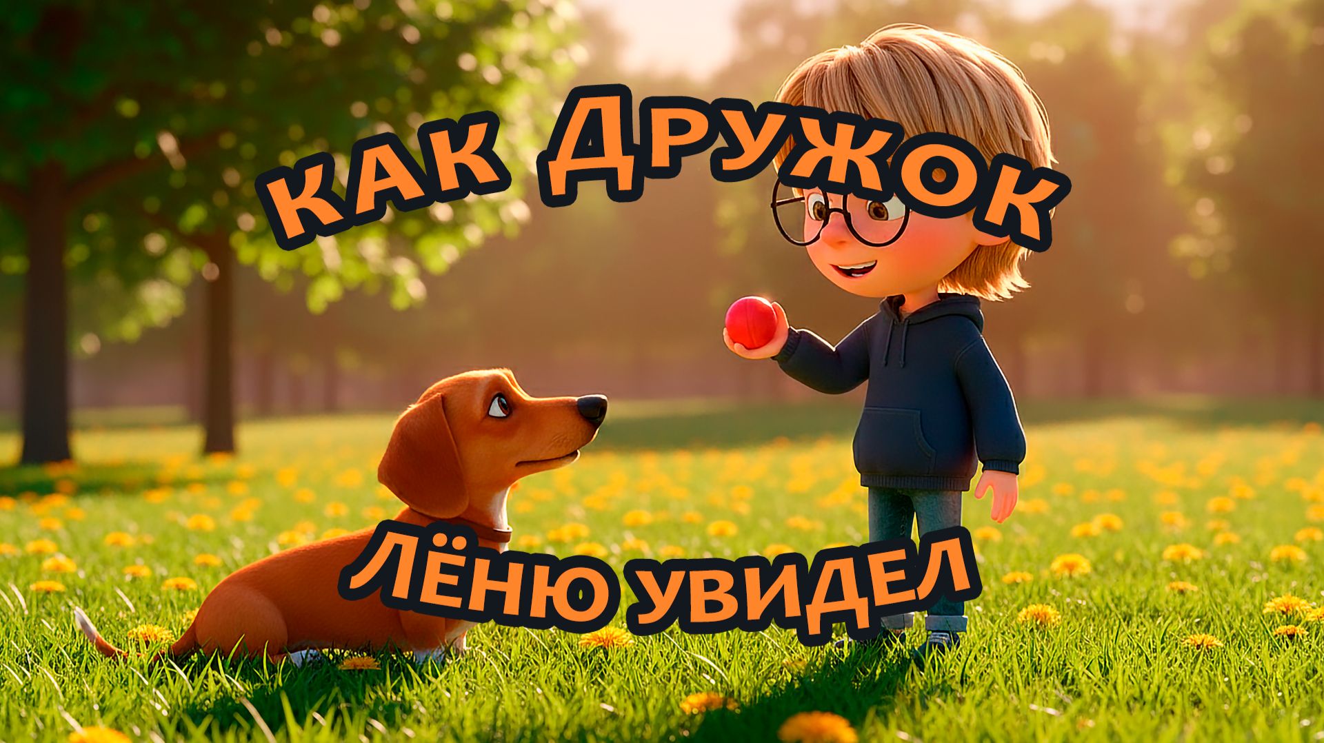 Мультфильм про дружбу Лёни и Дружка