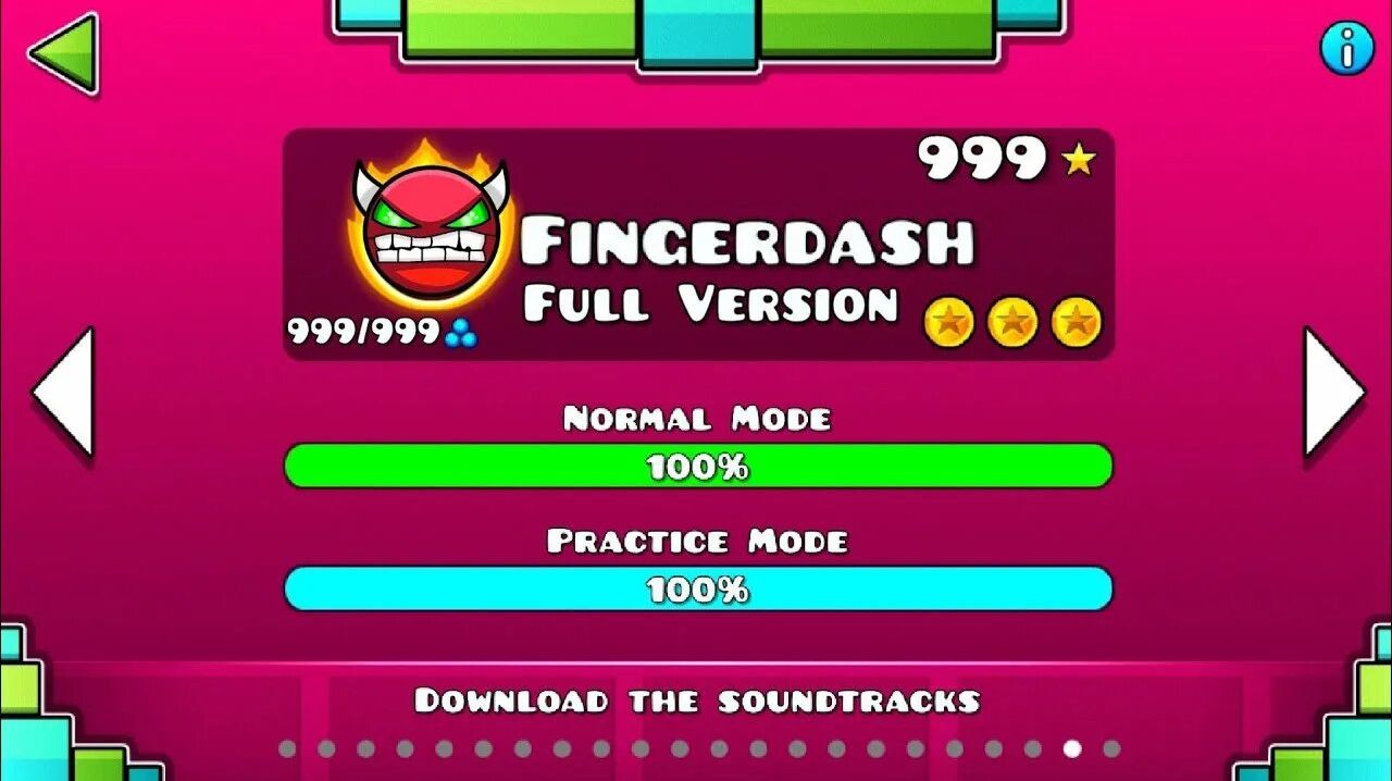 Возвращение в Geometry dash и сразу с fingersash full