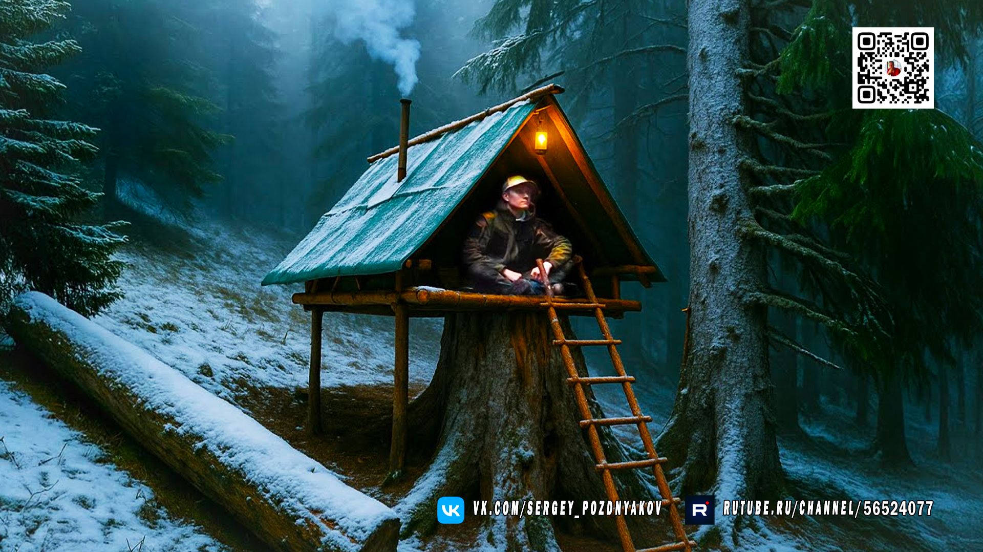 Мой уютный лесной домик на пне. Один на один с бушкрафтом