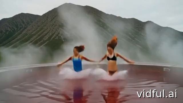 Прыжок матери и дочери