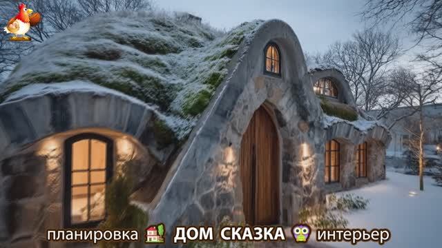 Сказочный дом мечты зимой – 3D идея для вдохновения с планировкой и интерьером 🏡🏚️🏠 вариант (25)