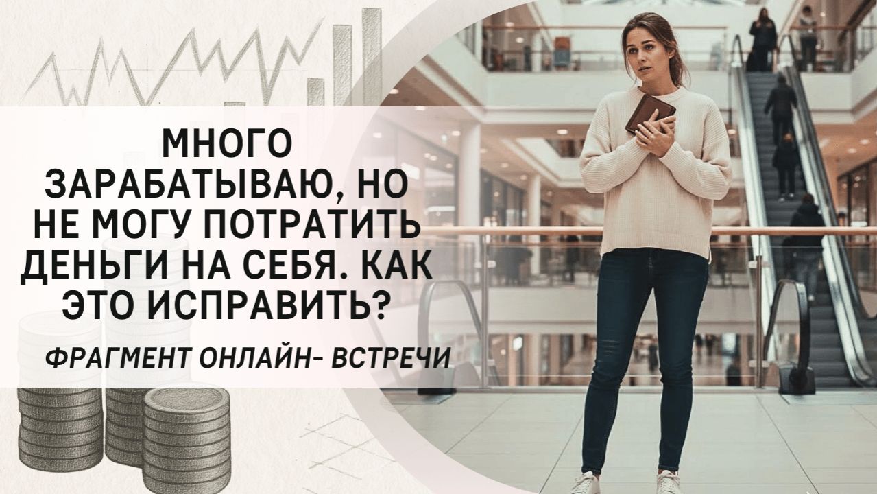 Много зарабатываю, но не могу потратить деньги на себя. Как это исправить? Фрагмент вебинара