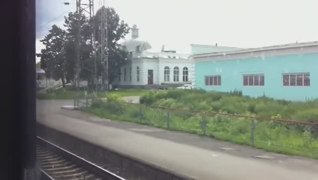 Прибытие на ст. Красноуфимск, перегон Дружинино - Красноуфимск. Свердловская область.