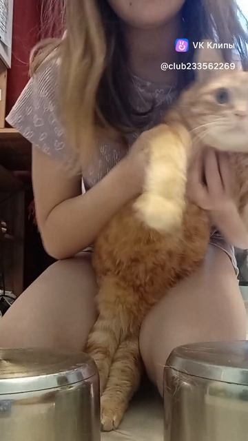 Рыжий играет на кастрюле.