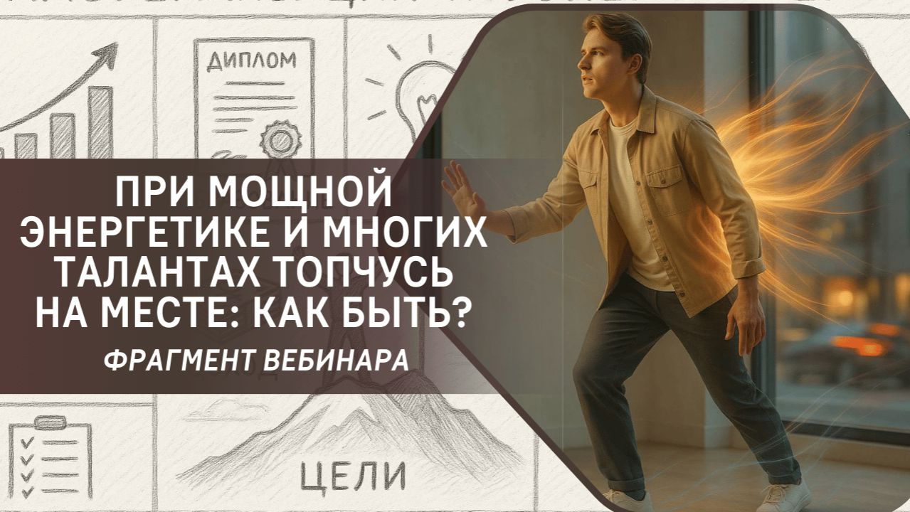 При мощной энергетике и многих талантах топчусь на месте: как быть? Фрагмент бесплатного вебинара