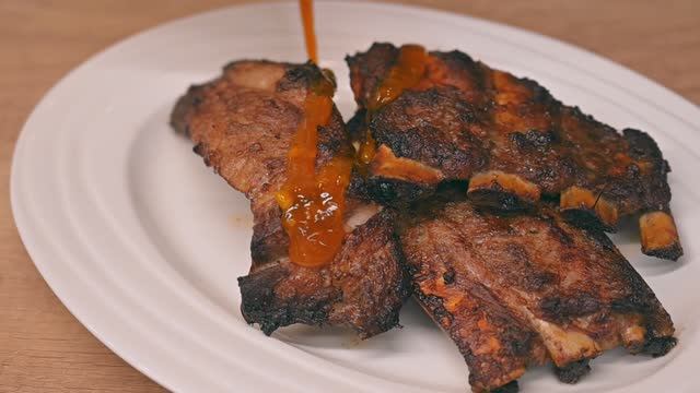 Ужин |  Рёбро запеченное и облепиха