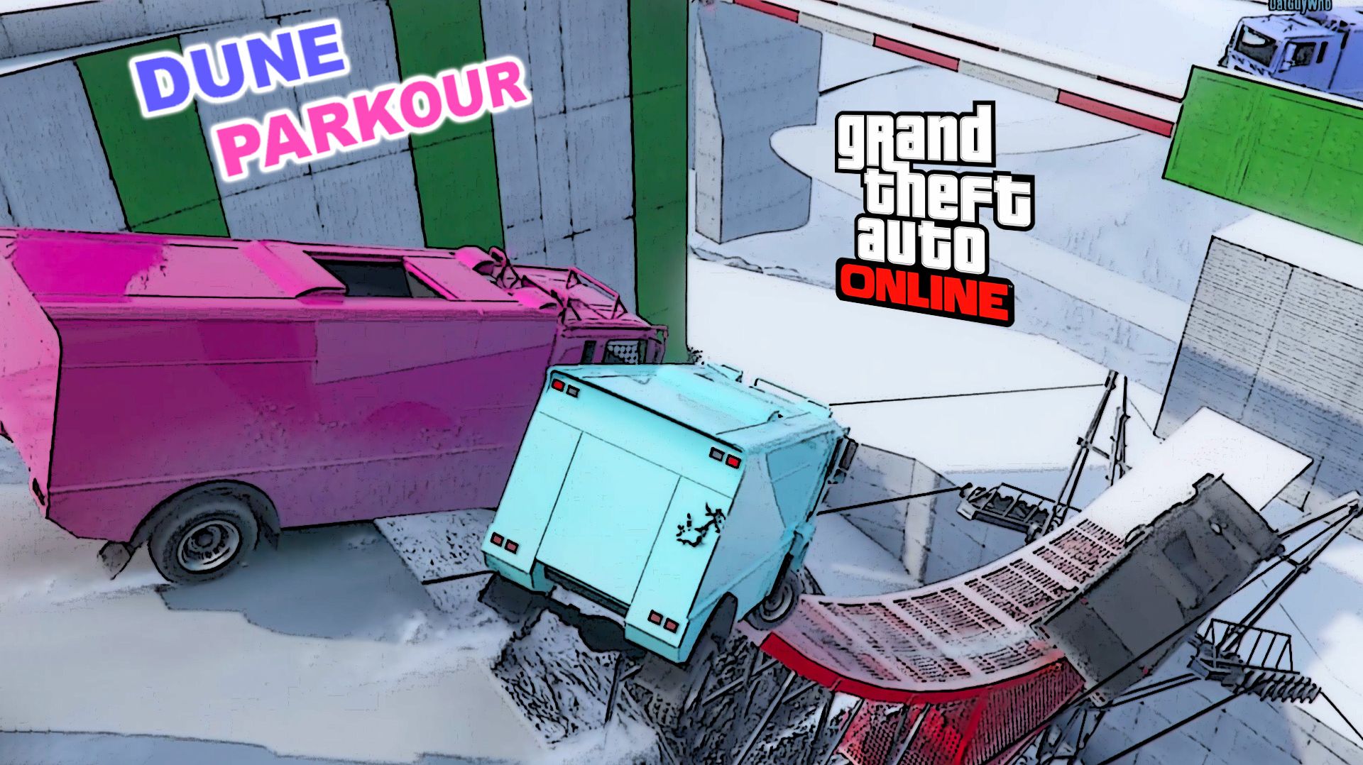 Опять эти помогаторы в паркуре на Dune в GTA V OnLine