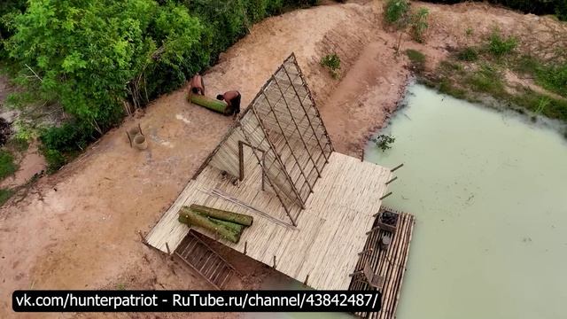 Постройка хижины в джунглях 🌲✨Полное руководство по выживанию и самостоятельной постройке в природе