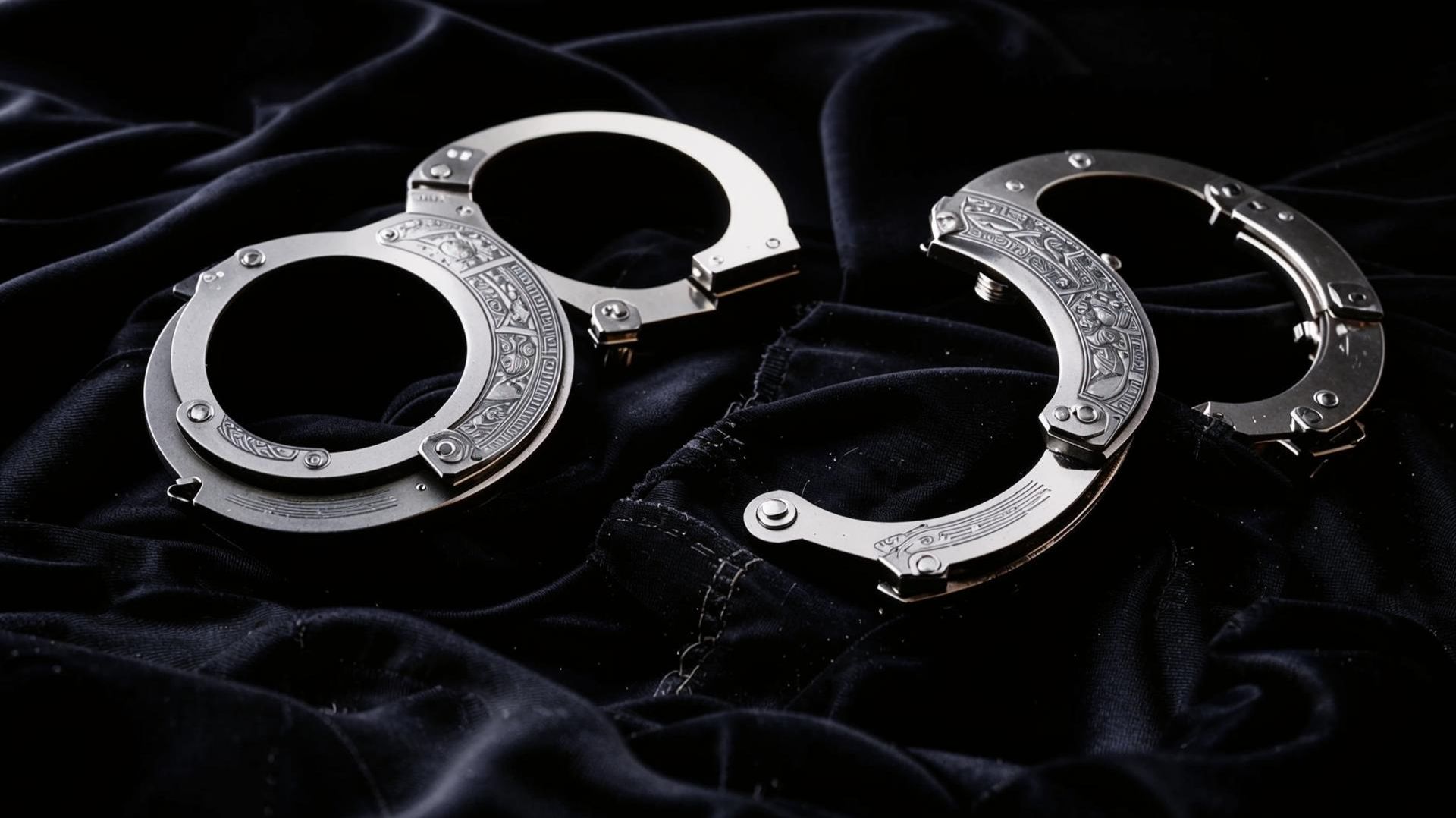 Из портфеля дорогого он наручники достал...