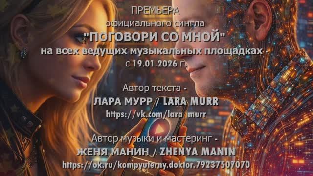 Презентация сингла "ПОГОВОРИ СО МНОЙ..." автор текста Лара Мурр, музыка и мастеринг Женя Манин