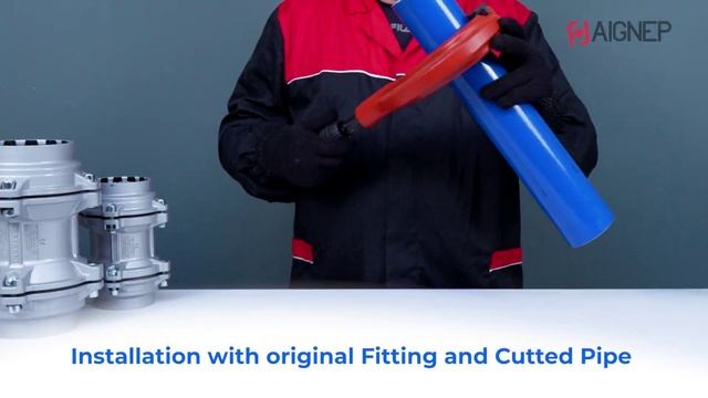 Соединение труб с помощью фитингов для диаметров 80-168 мм пневмомагистралей INFINITY Aignep