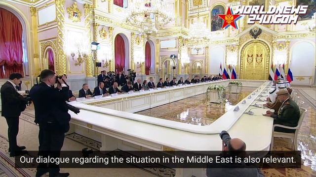 TALKS BETWEEN VLADIMIR PUTIN AND THE PRESIDENT OF THE UAE ARE UNDERWAY IN THE KREMLIN