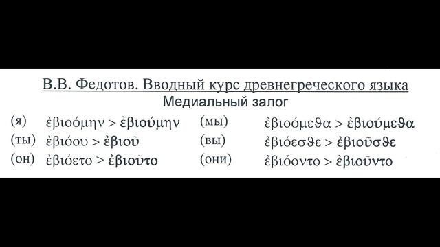 Древнегреческий язык Занятие 16