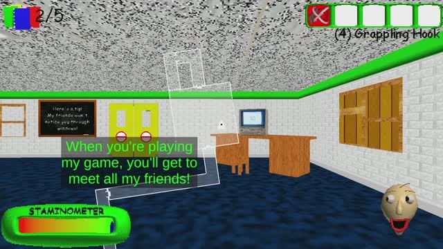 Играем в Baldi's basics+!