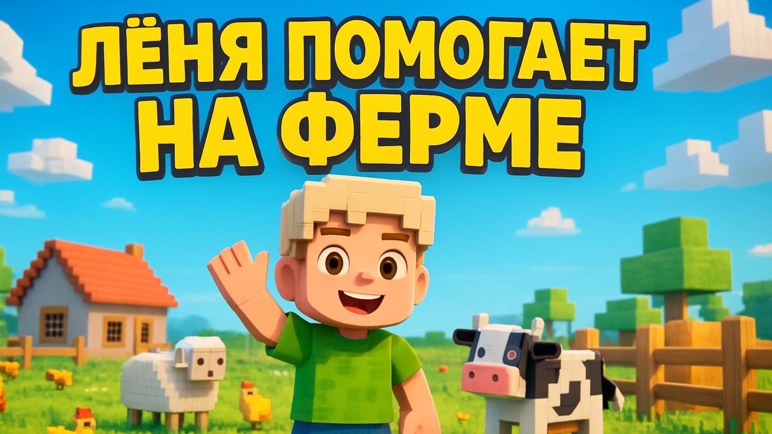 Лёня помогает на ферме 🐷 Добрый мультфильм для детей