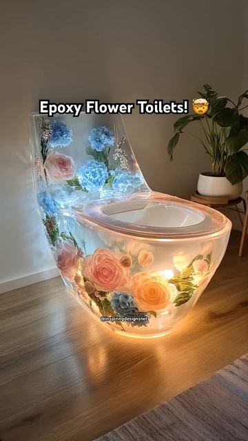 Эпоксидные цветочные унитазы! Шедевр искусства!