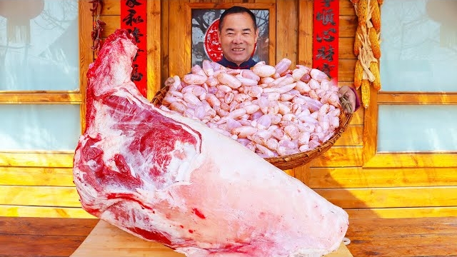 Большой ягненок + рыбные потроха? Невероятный вкус! Деревенский деликатес. Кухня Китая