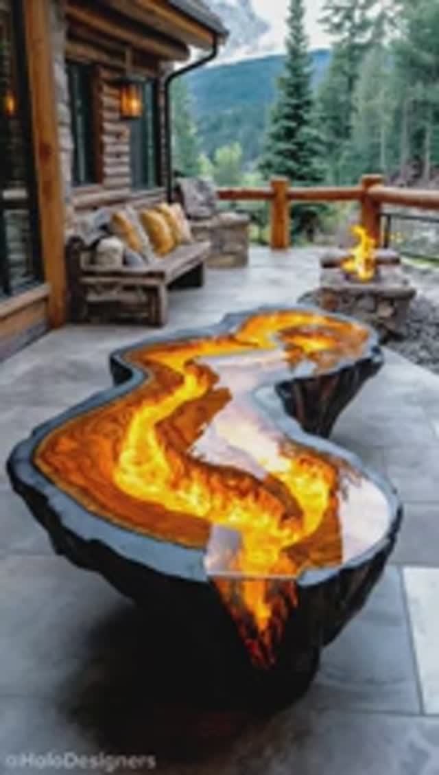 Садовые столики из эпоксидной смолы на заднем дворе — настоящее искусство!