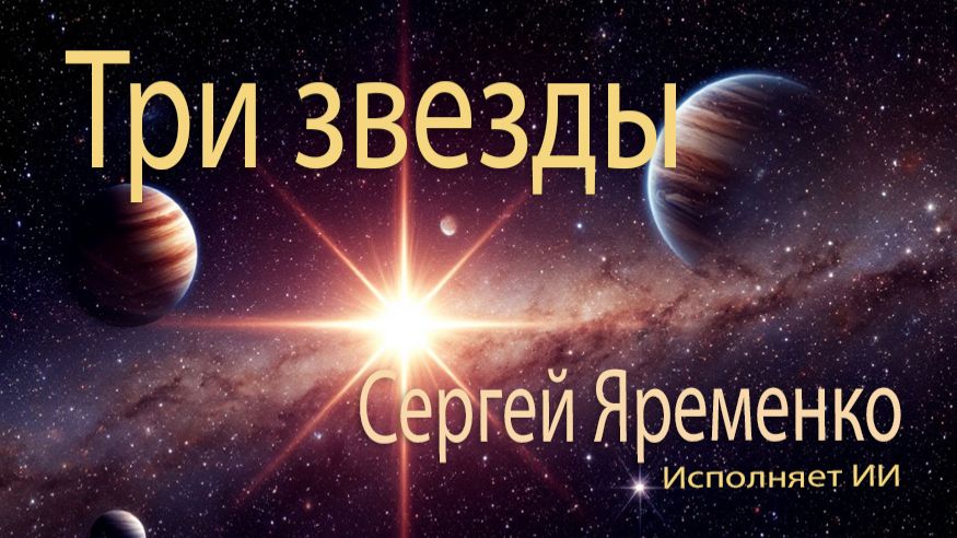 Песня "Три звезды" (Новая версия). Стихи Сергей Яременко, исполняет ИИ