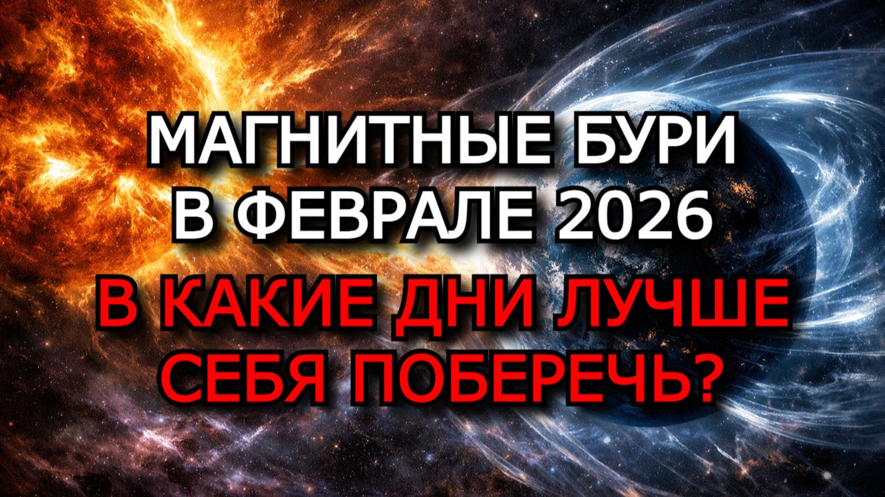 МАГНИТНЫЕ БУРИ В ФЕВРАЛЕ 2026 — НЕБЛАГОПРИЯТНЫЕ ДНИ И ПИКИ АКТИВНОСТИ