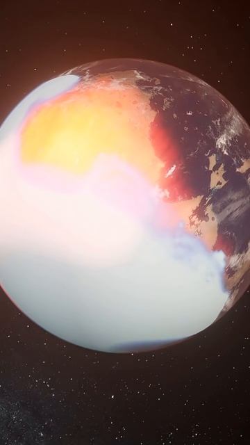 Если ударить Марс водным астероидом.