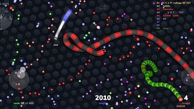 Привет удача и неудача в Slither.io!