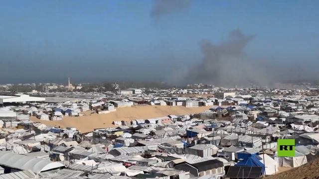 قصف إسرائيلي يستهدف خيام النازحين في مواصي خان يونس