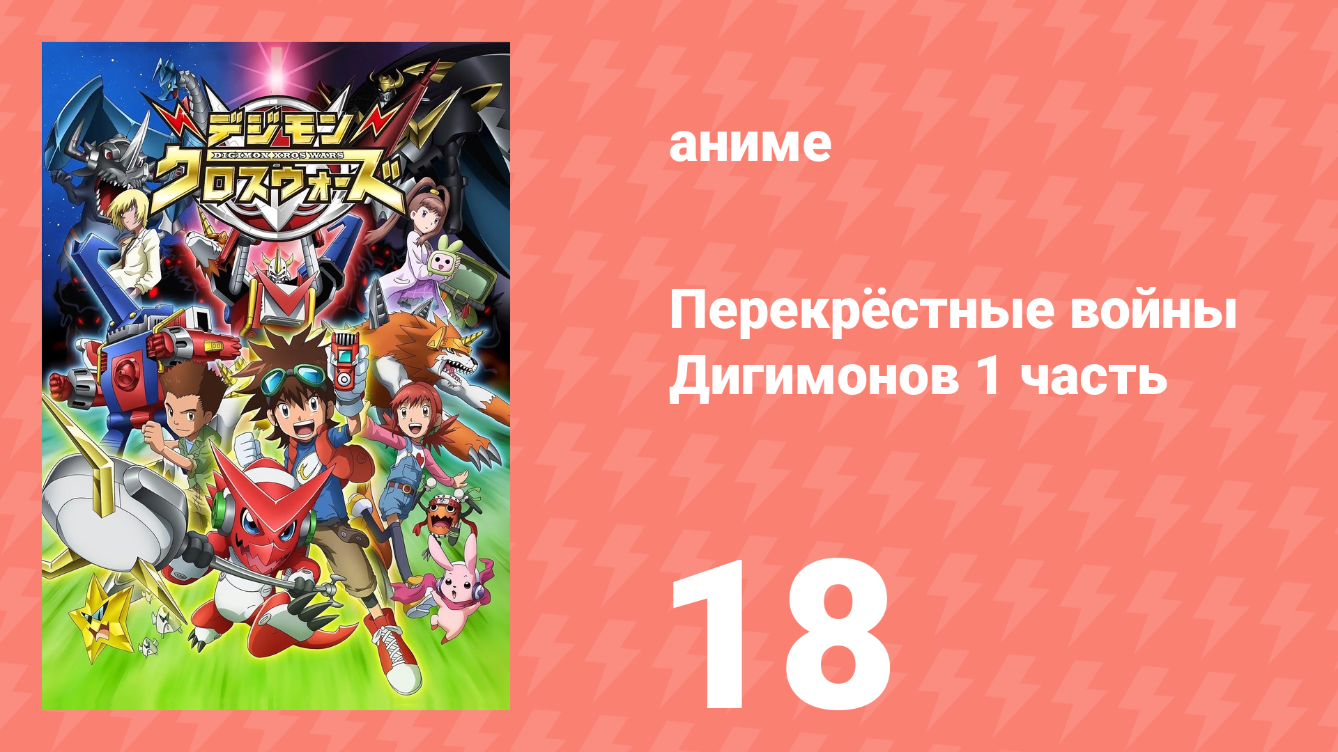 Перекрёстные войны Дигимонов 1 часть 18 серия (аниме-сериал, 2010)