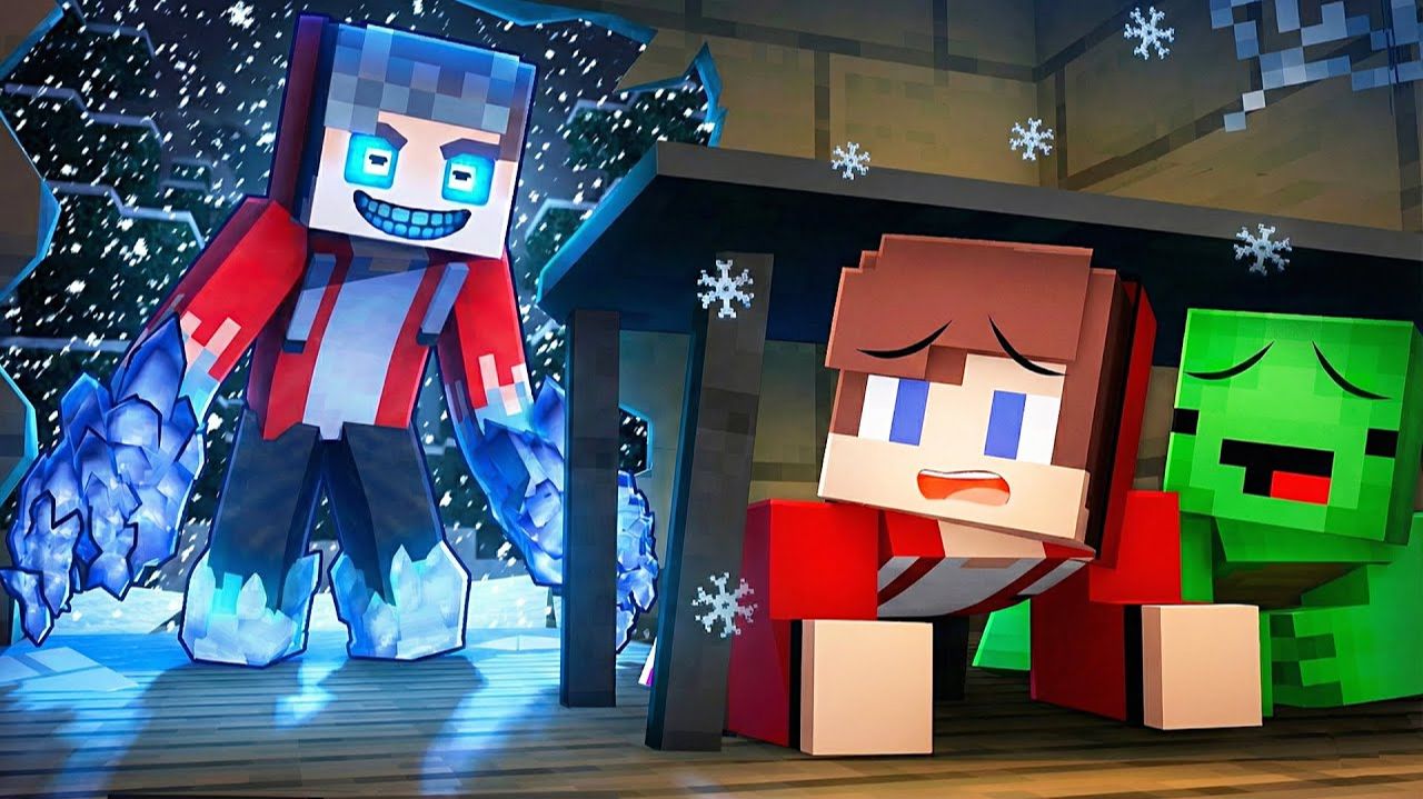 У Джей Джей и Майки есть ЗАМОРОЖЕННЫЙ СТАЛКЕР - Анимация для Майнкрафта