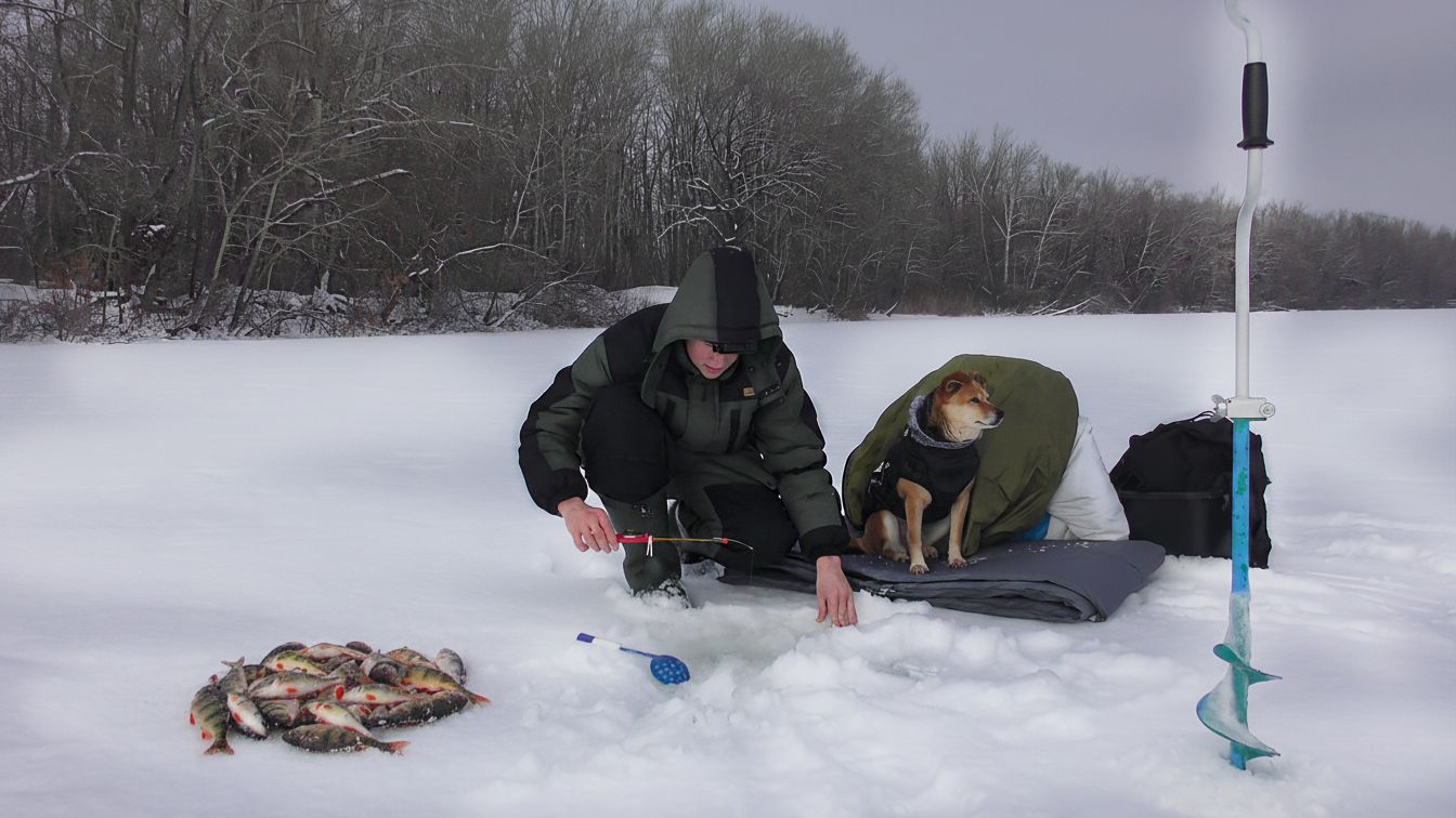 Окунь АТАКУЕТ С КАЖДОГО ЗАБРОСА! РЫБАЛКА ЗИМОЙ.