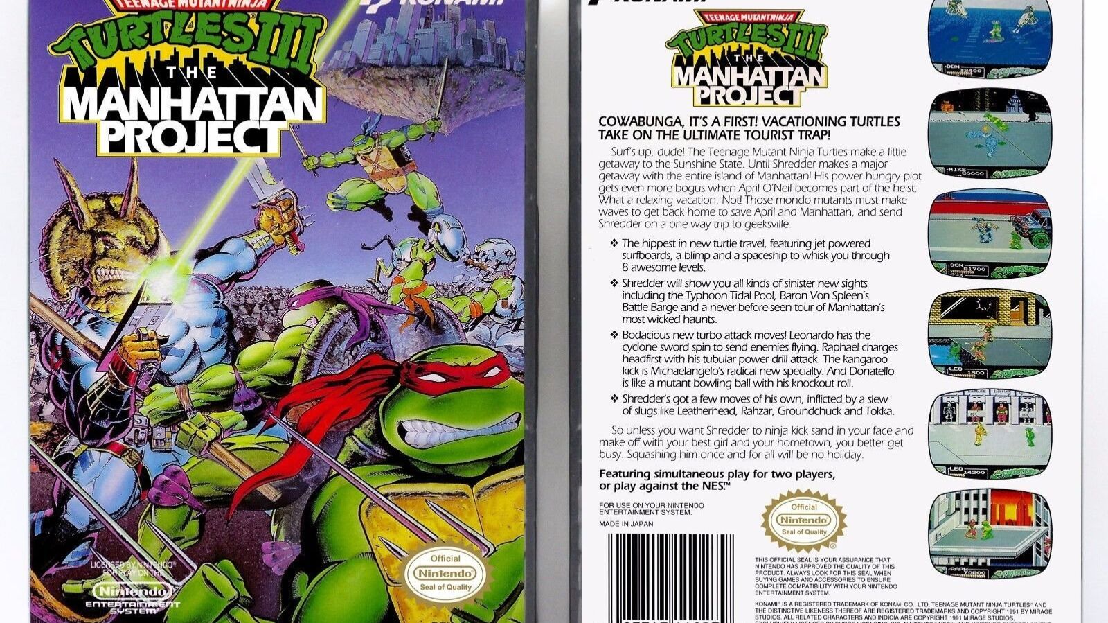 Teenage Mutant Ninja Turtles III The Manhattan Project (NES)