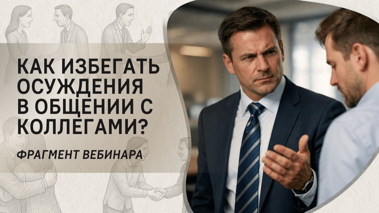 Как избегать осуждения в общении с коллегами? Фрагмент бесплатного вебинара